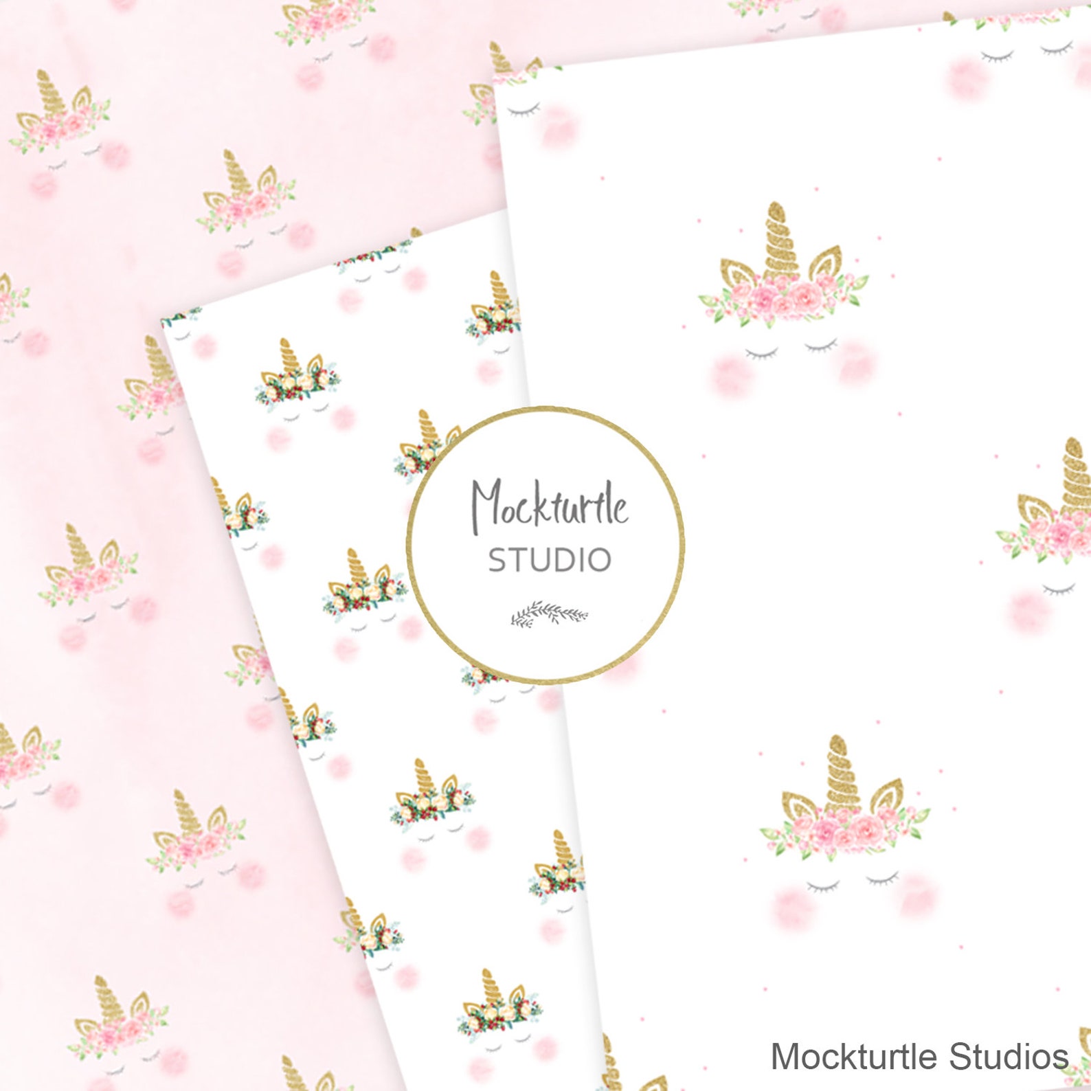 Unicorn Digital Paper Unicorn Clipart Scrapbook Paper - Etsy