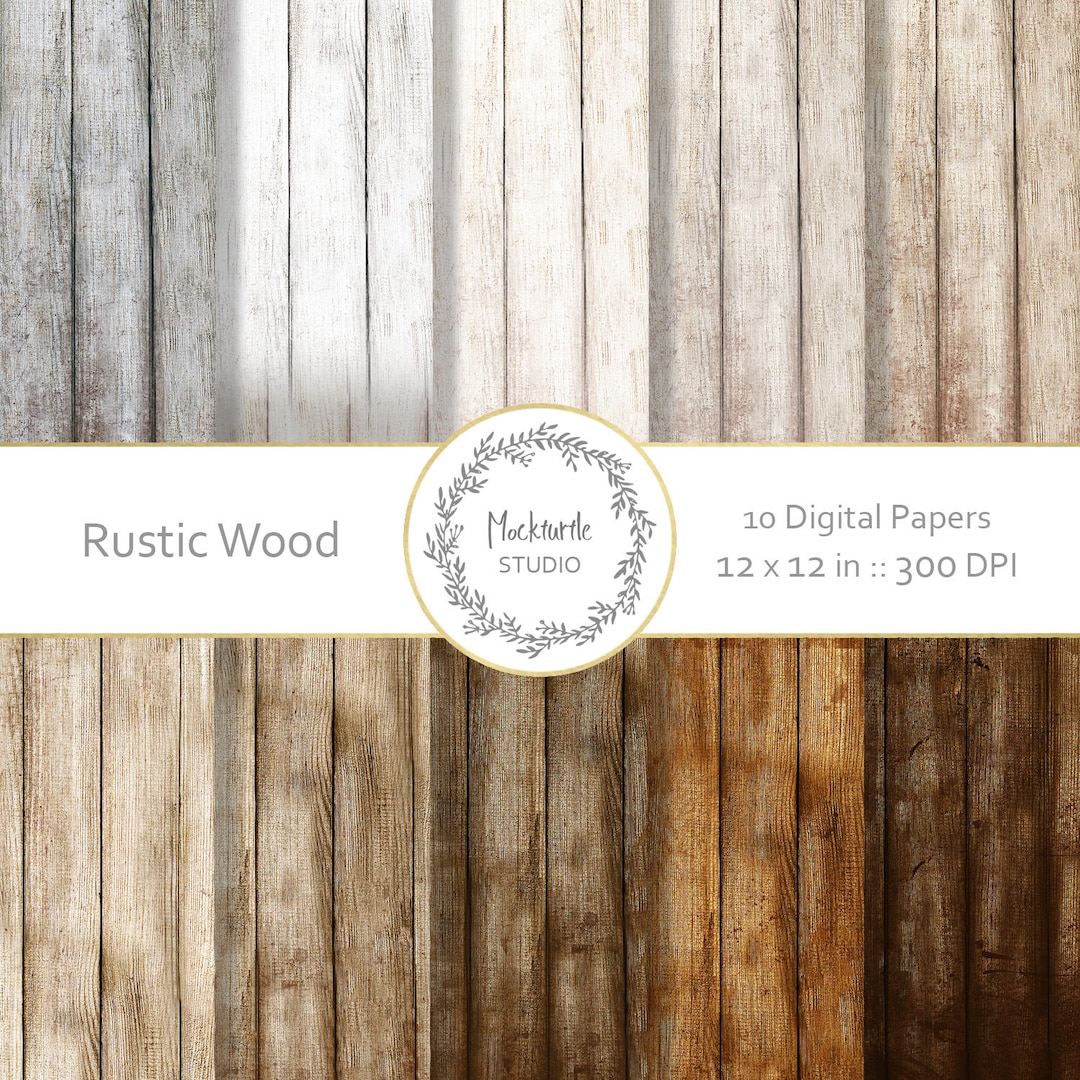 Rustic Wood Digital Paper - Wood Clipart - Scrapbook Paper, Wood ...