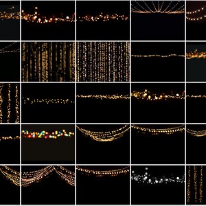 Bokeh Fairy Lights Photo Overlays: 25 Shimmering Effects (digital ...