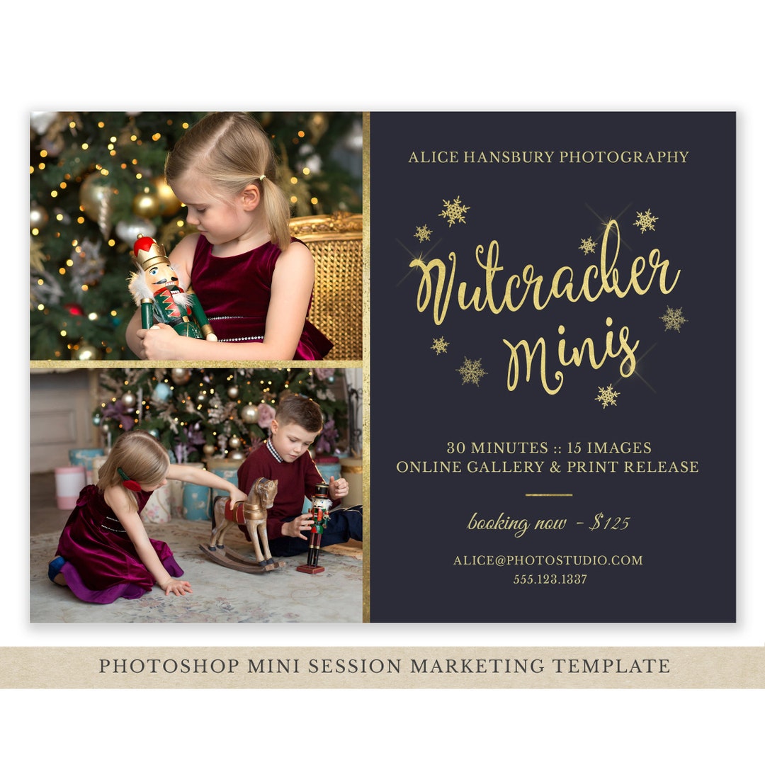 Nutcracker Mini Session Template - Christmas Holiday Minis ...