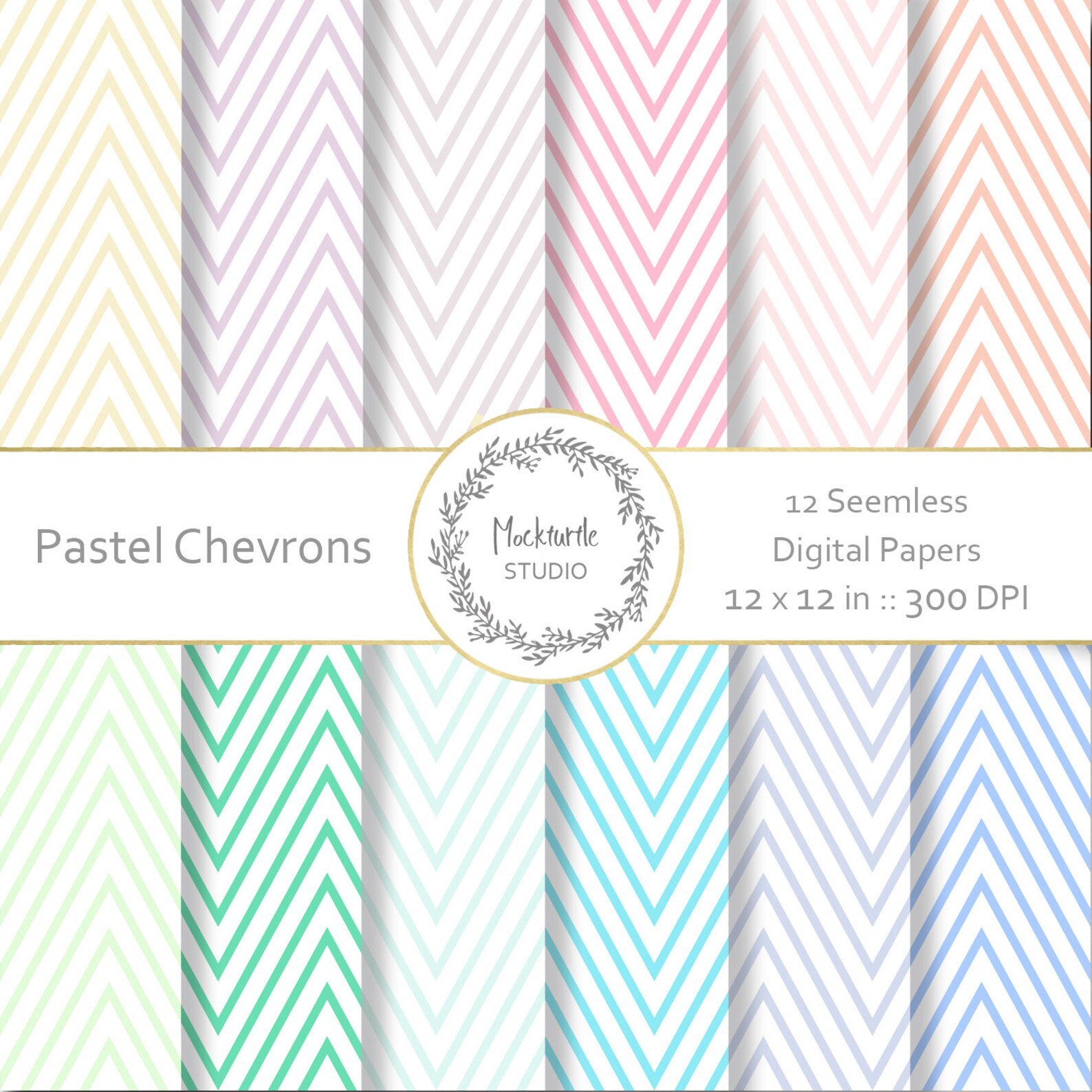 Pastel Chevron Digital Paper - Chevron Clipart - Scrapbook Paper ...
