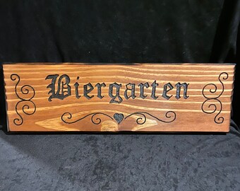Biergarten Sign - Etsy