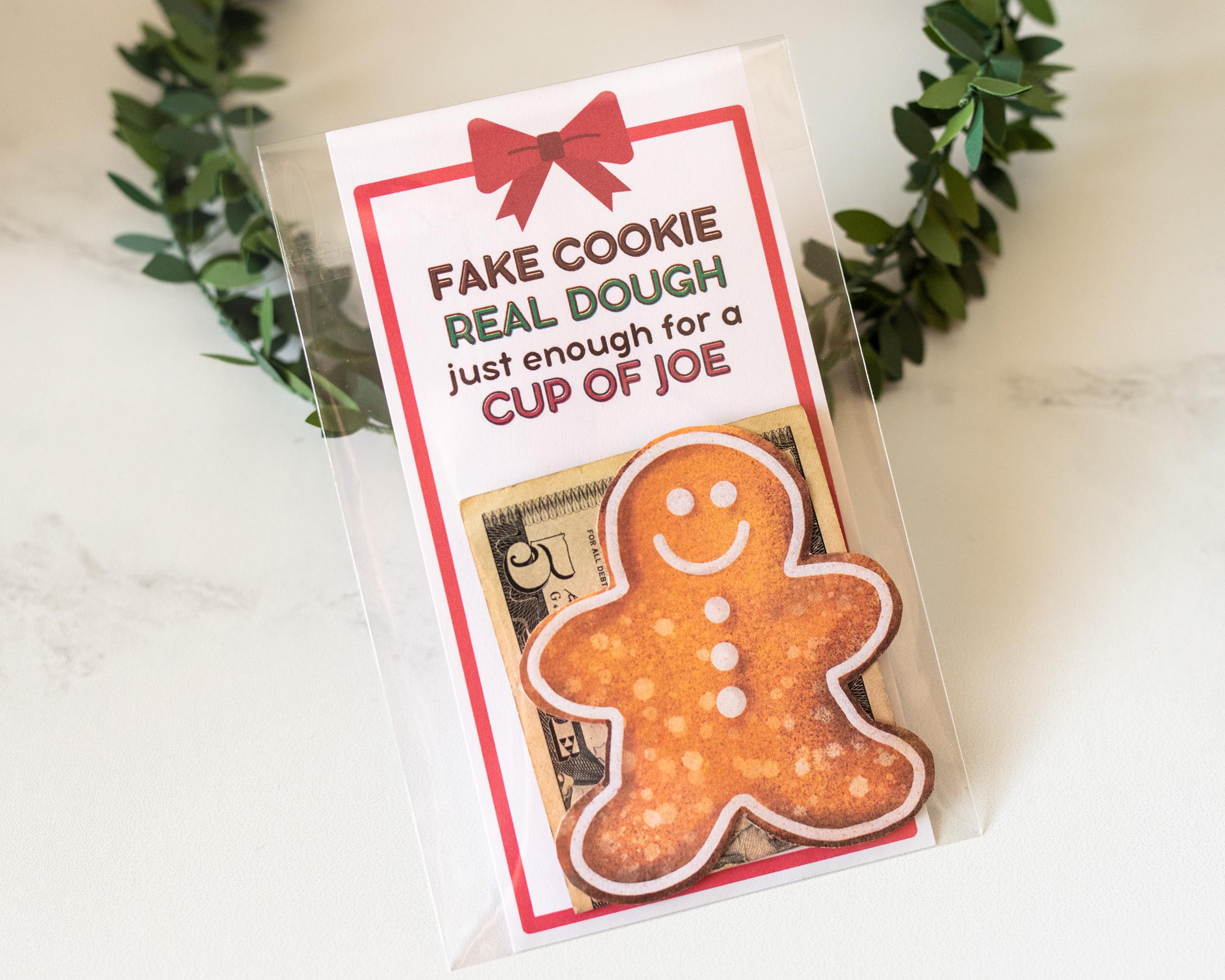 Christmas Money Gift Idea - Fake Cookie, Real Dough Tag - Gingerbread ...