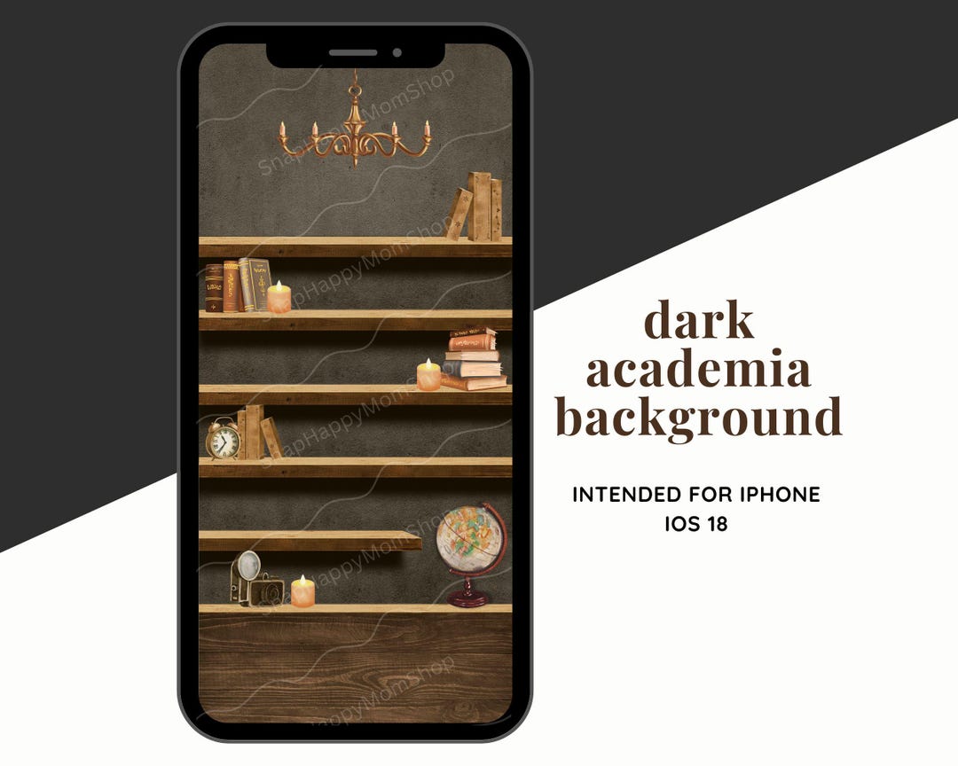 Dark Academia Phone Wallpaper for iPhone Ios 18 - Fall Autumn Empty ...
