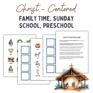 Nativity Memory Matching Game - Toddler Preschool Christian Activity ...