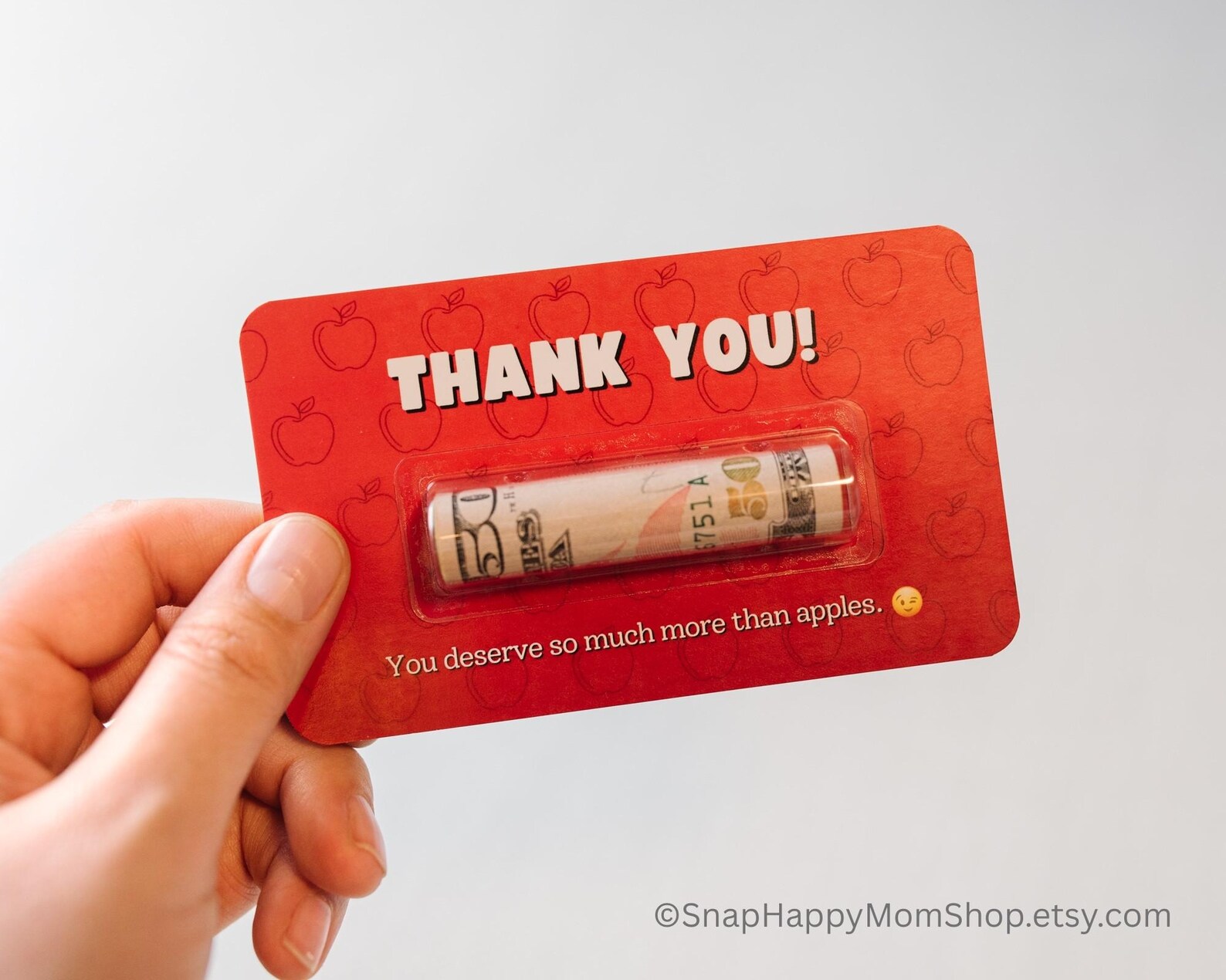 Teacher Appreciation Card for Cash Gift - Cute Money Holder for ...