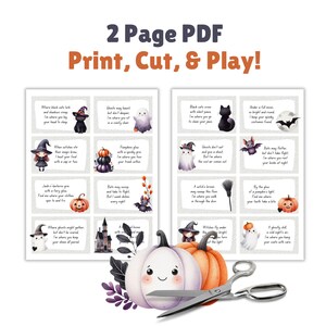 Cute Halloween Scavenger Hunt - Indoor Treasure Game 16 Clues - Family ...
