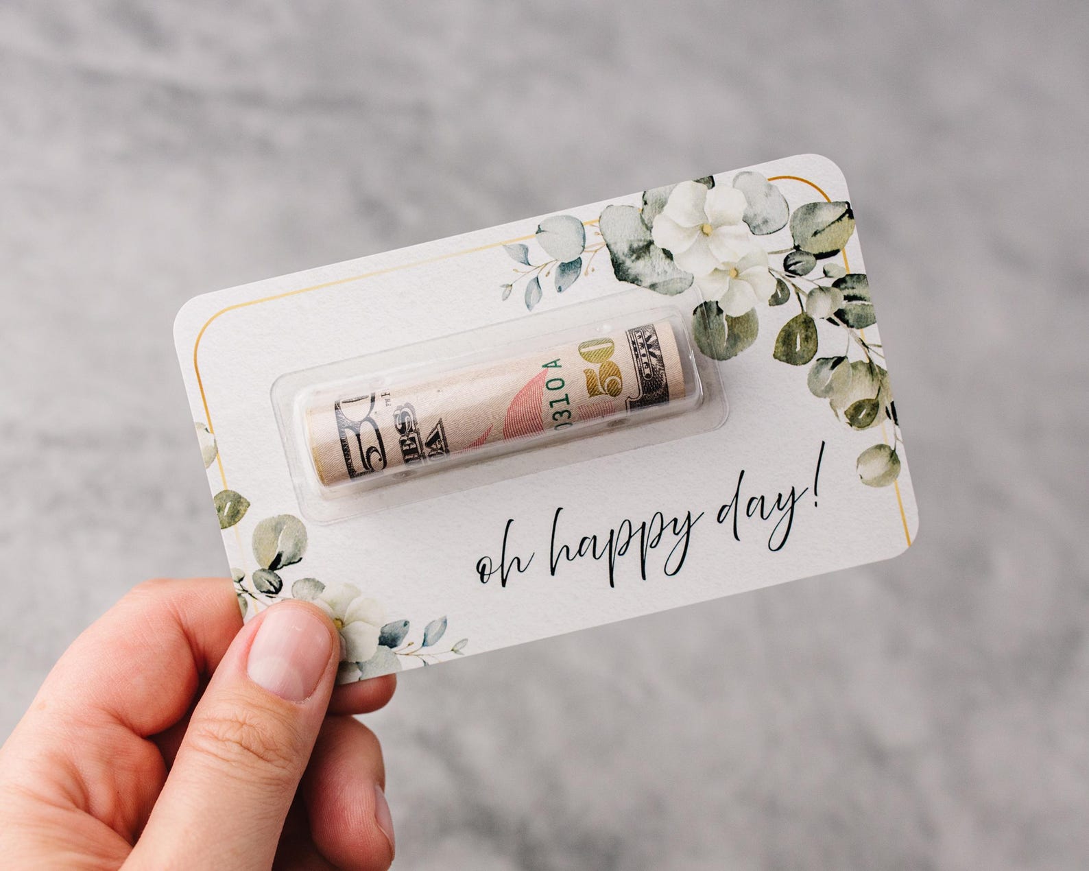 Traditional & Classic Wedding Money Holder Card - Unique Cash Gift for ...