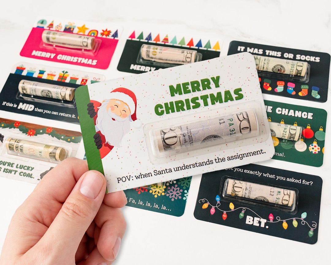 Christmas Money Holder - Funny Cash Gift for Teens, Kids & Adults ...