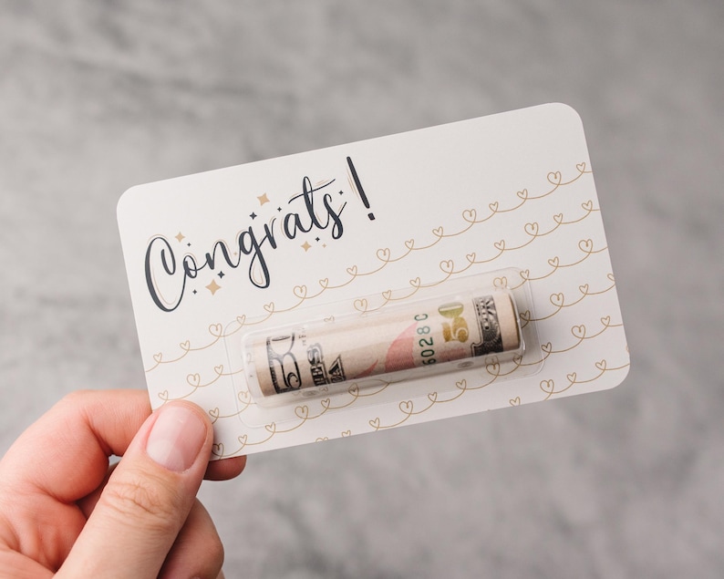 Traditional & Classic Wedding Money Holder Card - Unique Cash Gift for ...