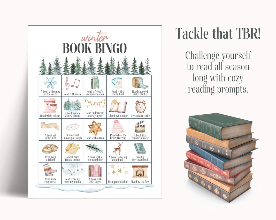 Winter Book Bingo & TBR Reading Challenge | Winter-themed Adult Book ...