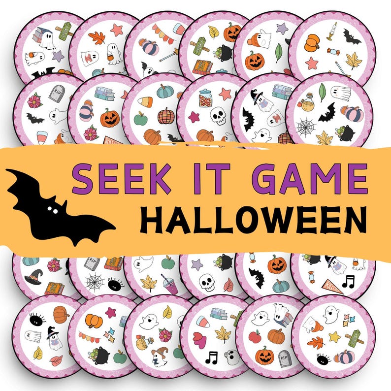 Halloween Seek It Game - Fun Printable Game for Kids - Instant Digital ...