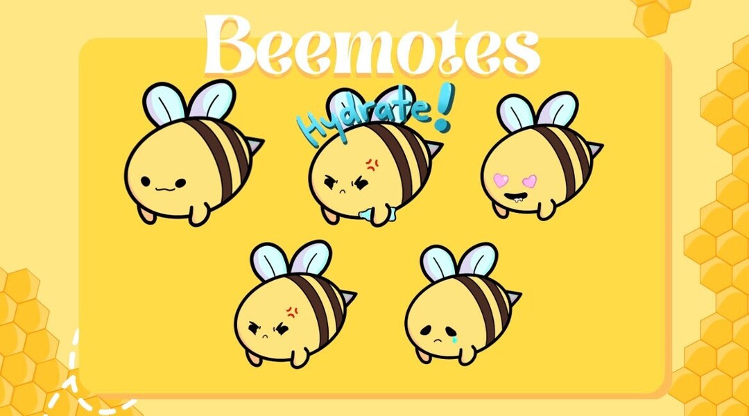 BEEMOTES! Twitch Bee Emotes - Etsy
