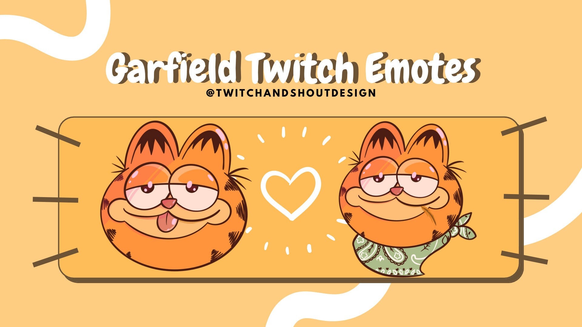 Garfield Twitch Emotes - Etsy