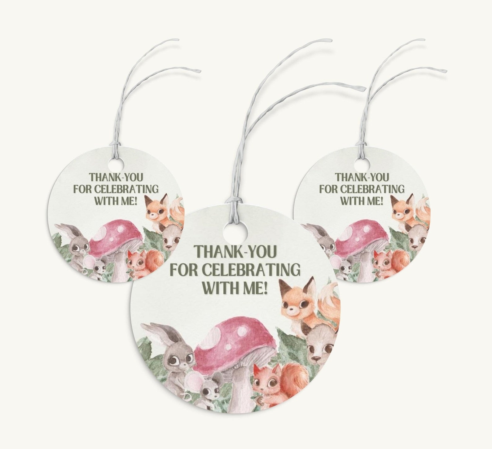 Woodland Animals Birthday Bundle: Editable Invitation, Signs, Labels - Etsy
