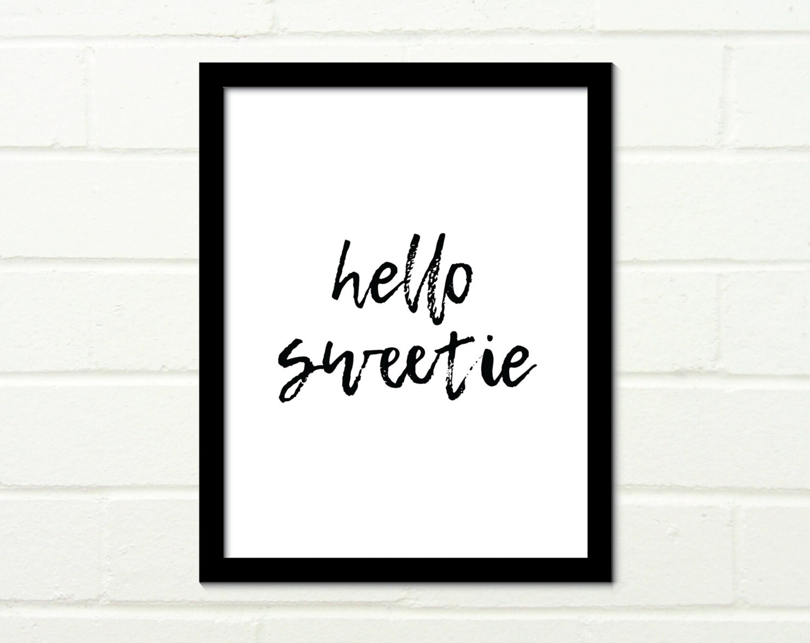 Hello Sweetie Print Quote Typography, Printable Wall Art, Instant ...