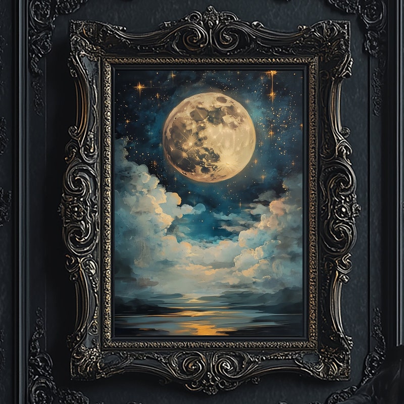 Full Moon Art - Etsy