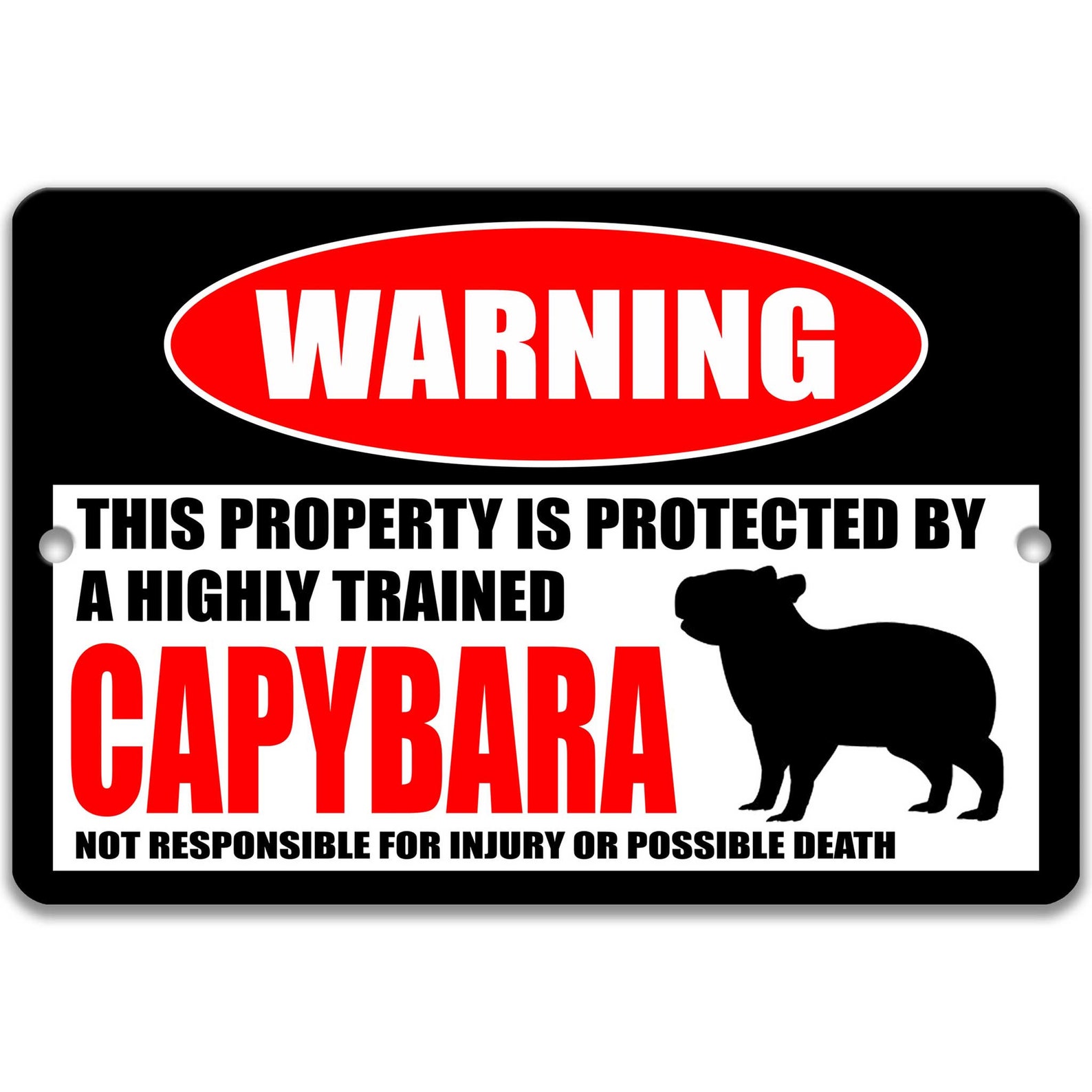 Capybara Sign Capybara Warning Sign Rodent Sign Capybara - Etsy