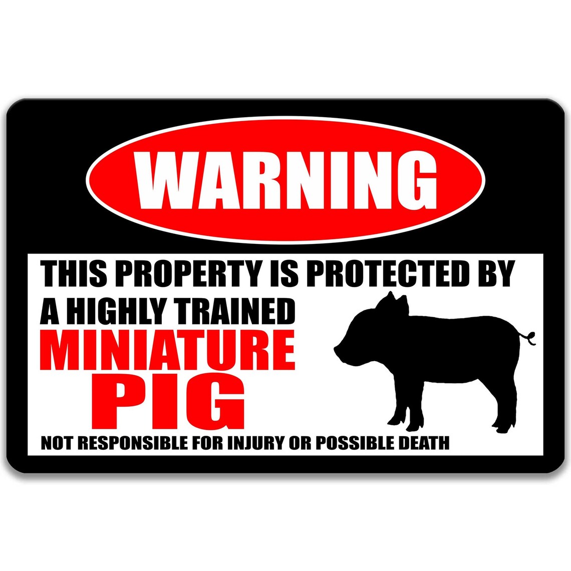Pig Sign Miniature Pig Warning Sign Funny Pig Sign Pig Barn - Etsy
