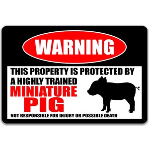 Pig Sign Miniature Pig Warning Sign Funny Pig Sign Pig Barn | Etsy