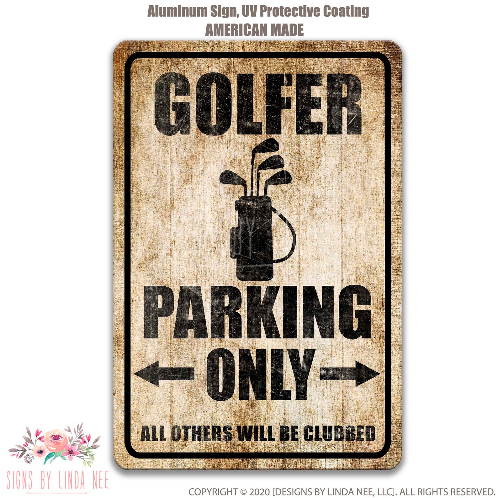 Golfer Parking Only Sign Golfing Sign Golf Sign Golf Lover - Etsy