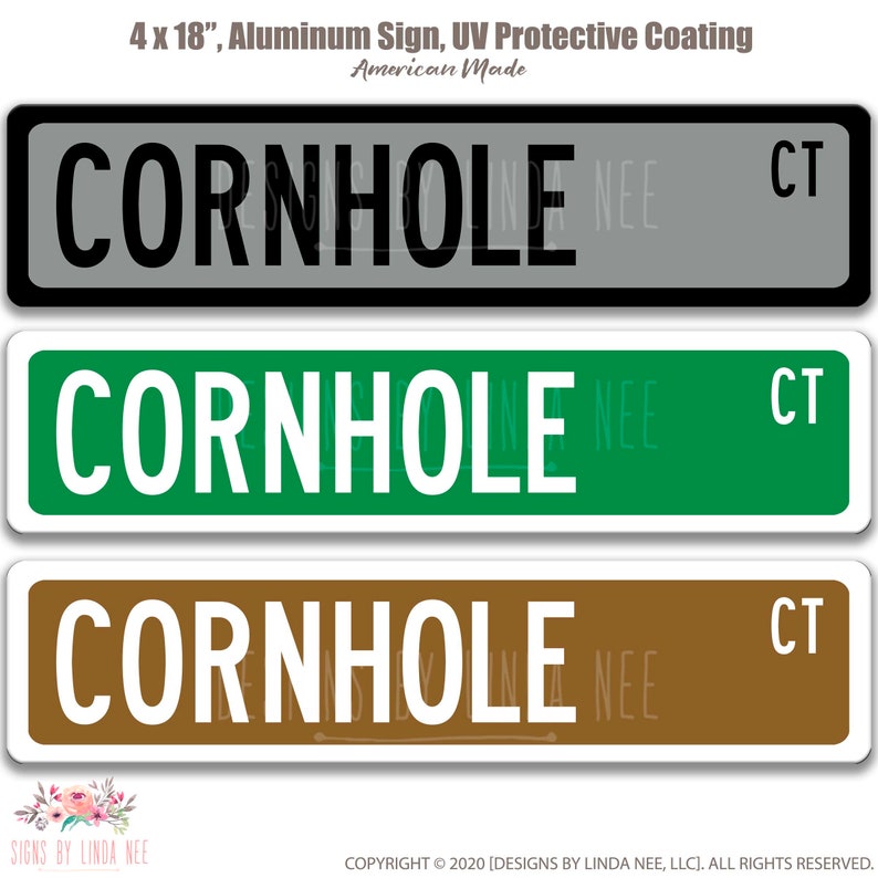 Cornhole Custom Cornhole Sign Corn Hole Yard Game Sign - Etsy