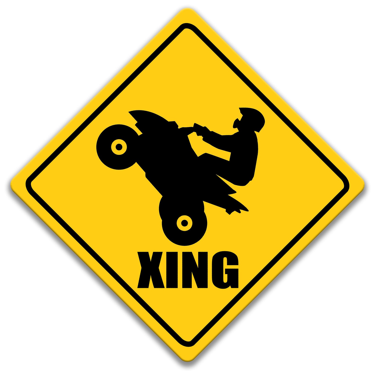 ATV Sign, ATV Crossing, ATV Decor, All Terrain Vehicle Warning Sign ...