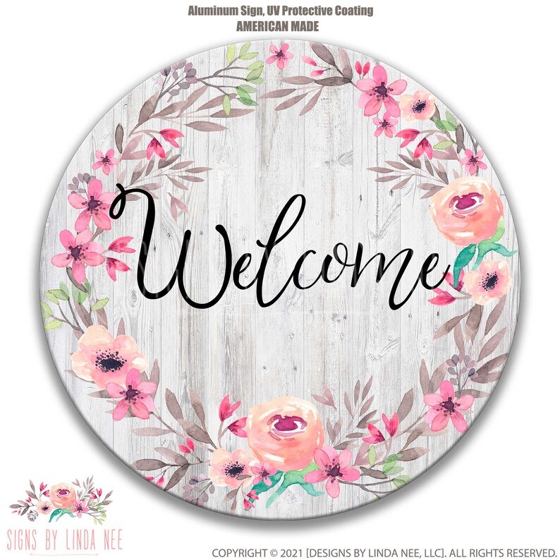 Welcome Door Sign Summer Wreath Sign Wreath Decor Spring - Etsy