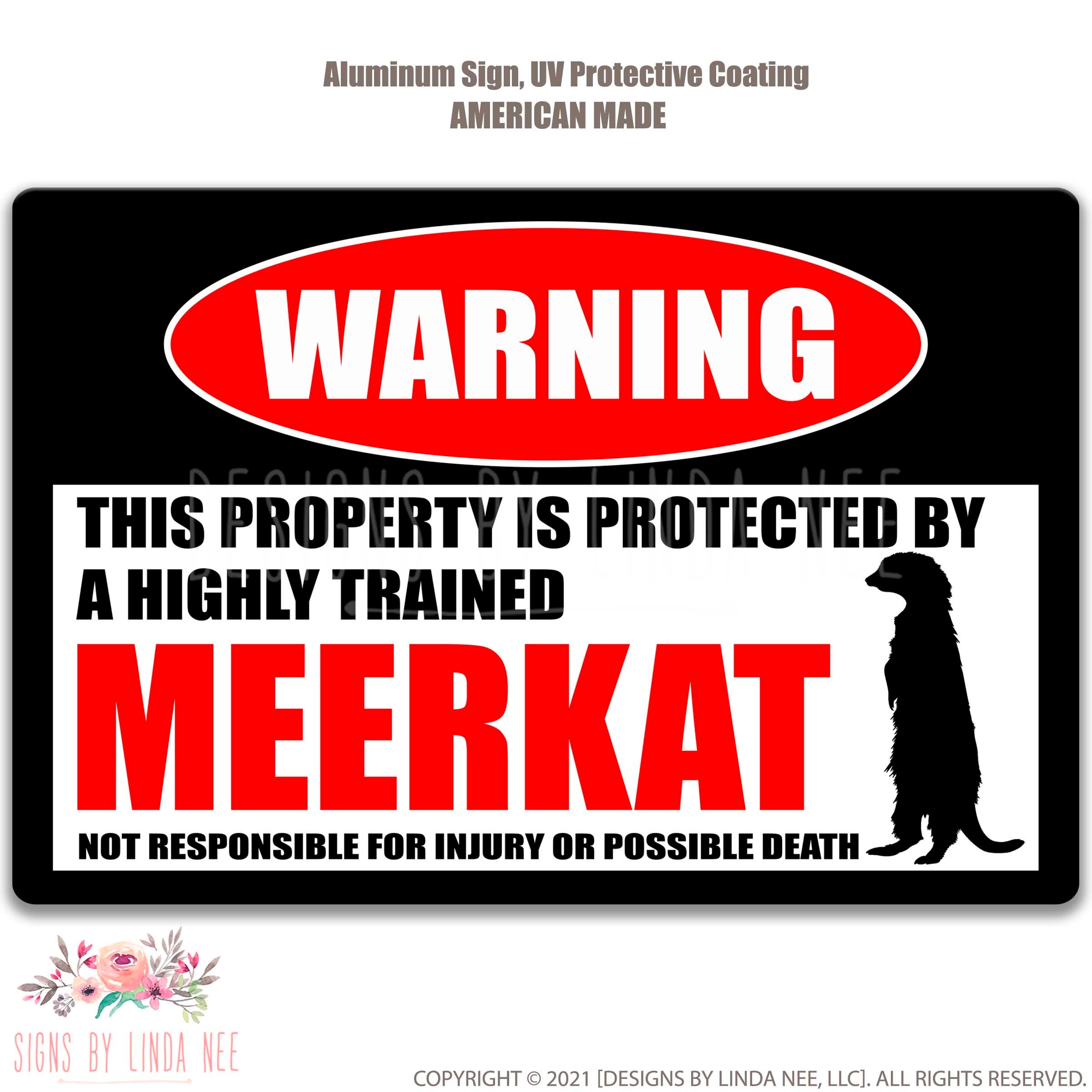Meerkat Sign Funny Meerkat Warning Sign Mongoose Decor - Etsy