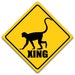 Primate Xing, Monkey Crossing Sign, Monkey Xing Sign, Monkey Decor ...