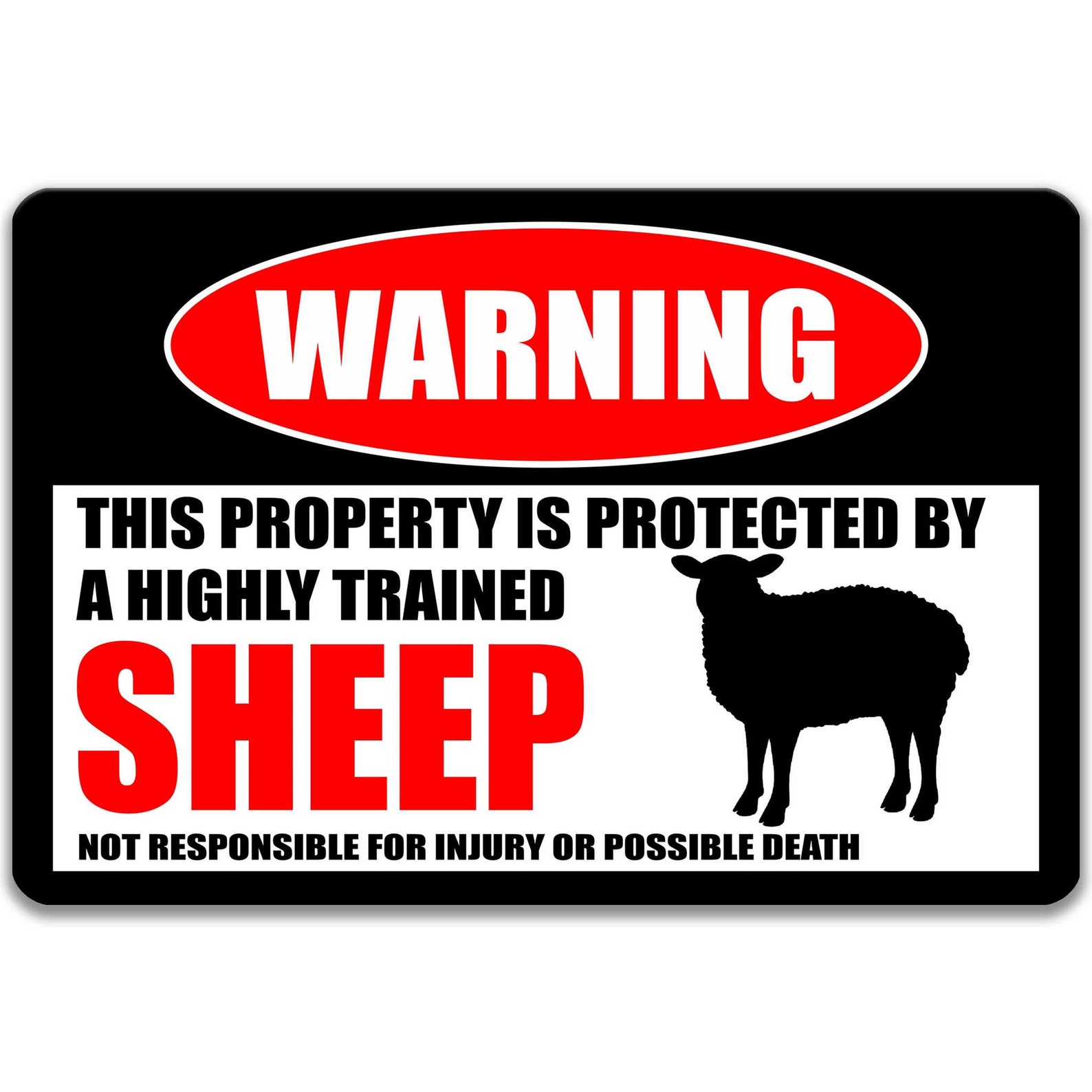 Sheep Sign Funny Sheep Sign Sheep Warning Sign Sheep Decor - Etsy