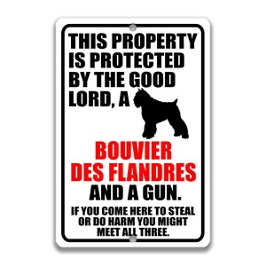 Bouvier Des Flandres Dog Warning Sign, Bouvier Des Flandres No ...