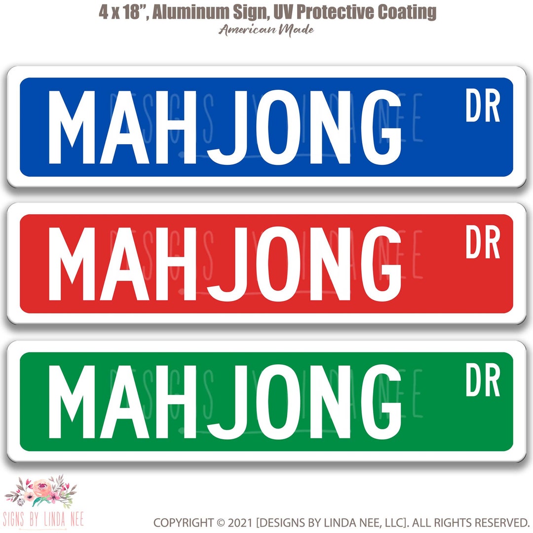 Mahjong Sign, Chinese Mahjong Game, Game Sign, Game Room Sign, Man Cave ...