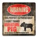 Pig Sign Miniature Pig Warning Sign Funny Pig Sign Pig Barn - Etsy