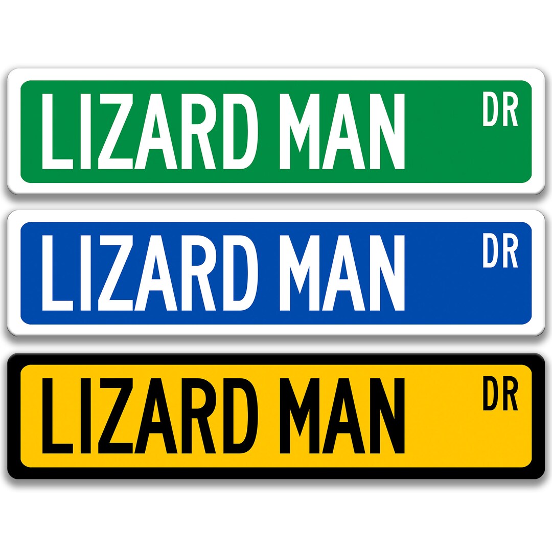 Lizard Man Sign, Cryptidcore, Cryptid Outdoor Sign, Lizard Man of Scape ...