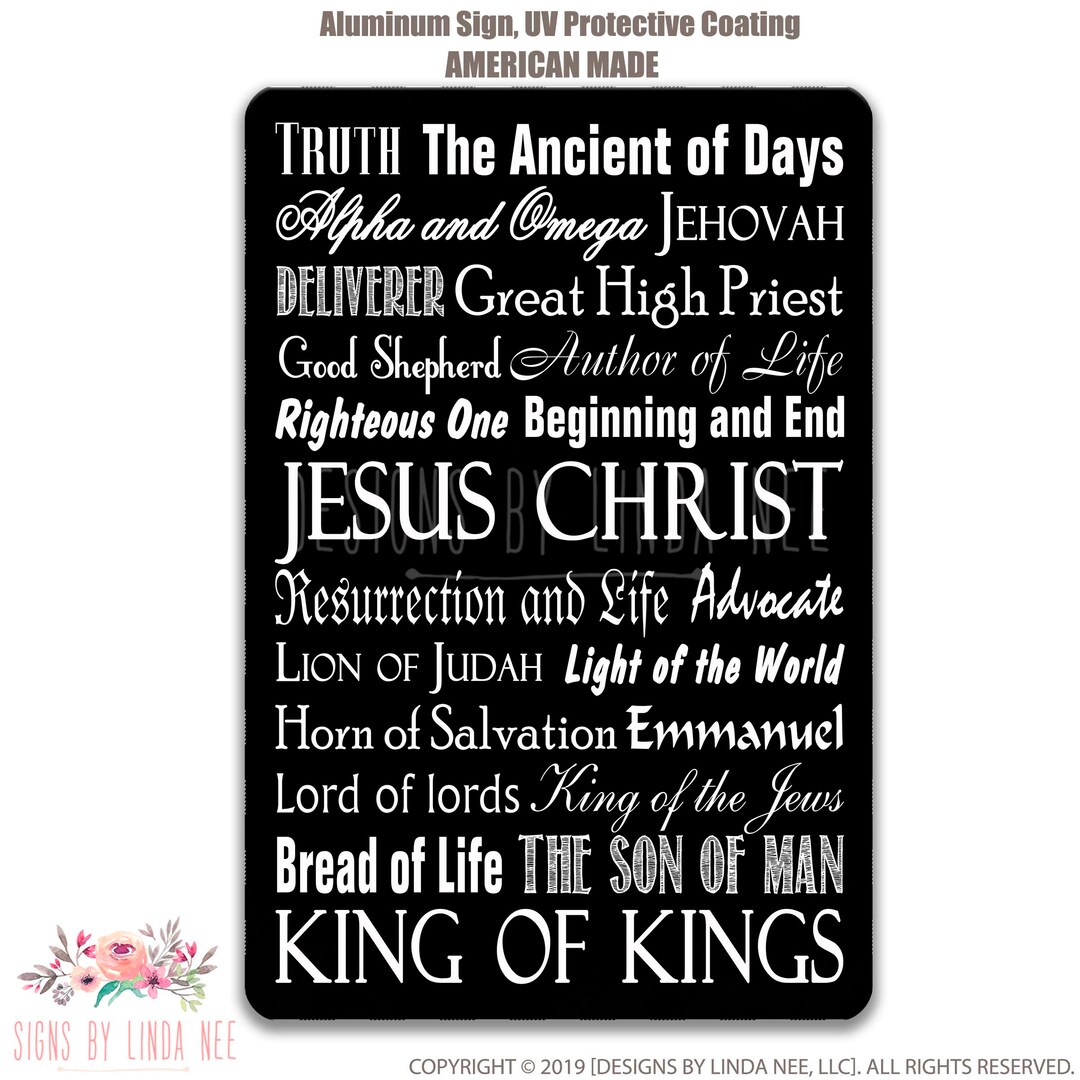 Christian Sign Faith Sign Names of God Scripture Sign Christian ...