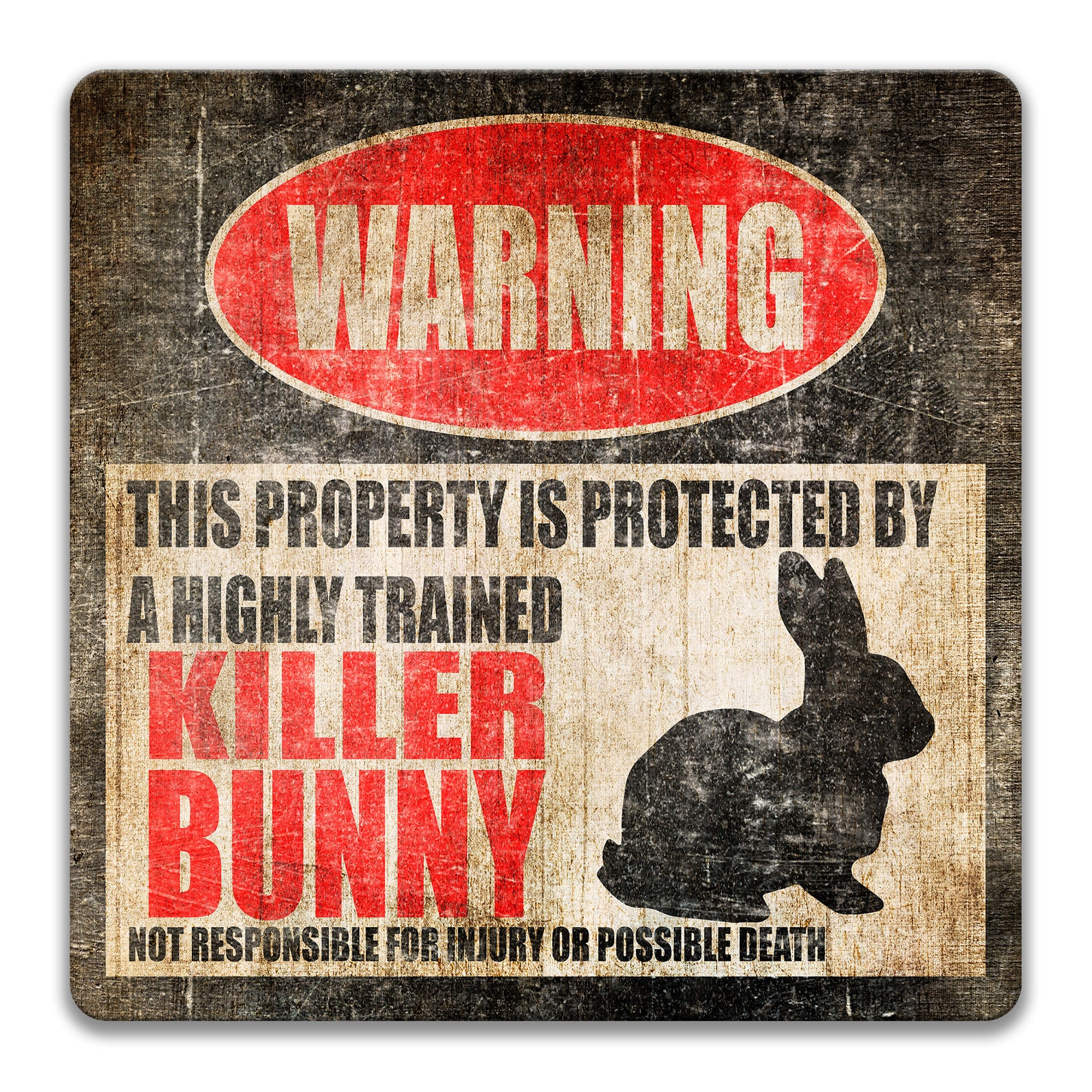 Killer Bunny Sign Funny Bunny Sign Bunny Sign Rabbit Decor | Etsy