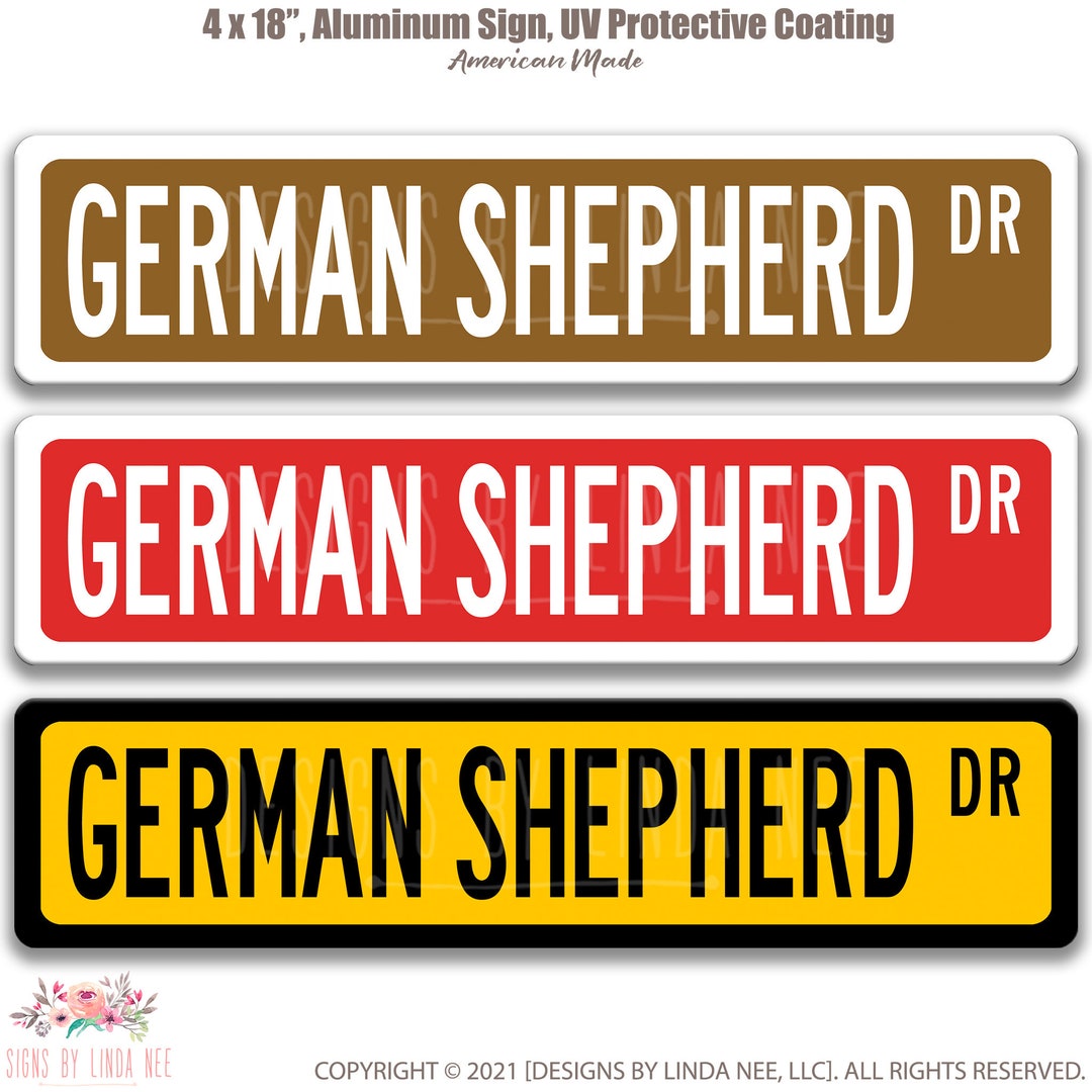 German Shepherd Street Sign German Shepherd Gift German Shepherd Lover ...