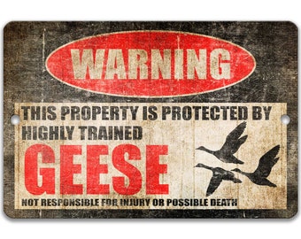 GOOSE Street Sign Bird Animal Canadian Geese Hunt Hunter Gift Gag Funny ...