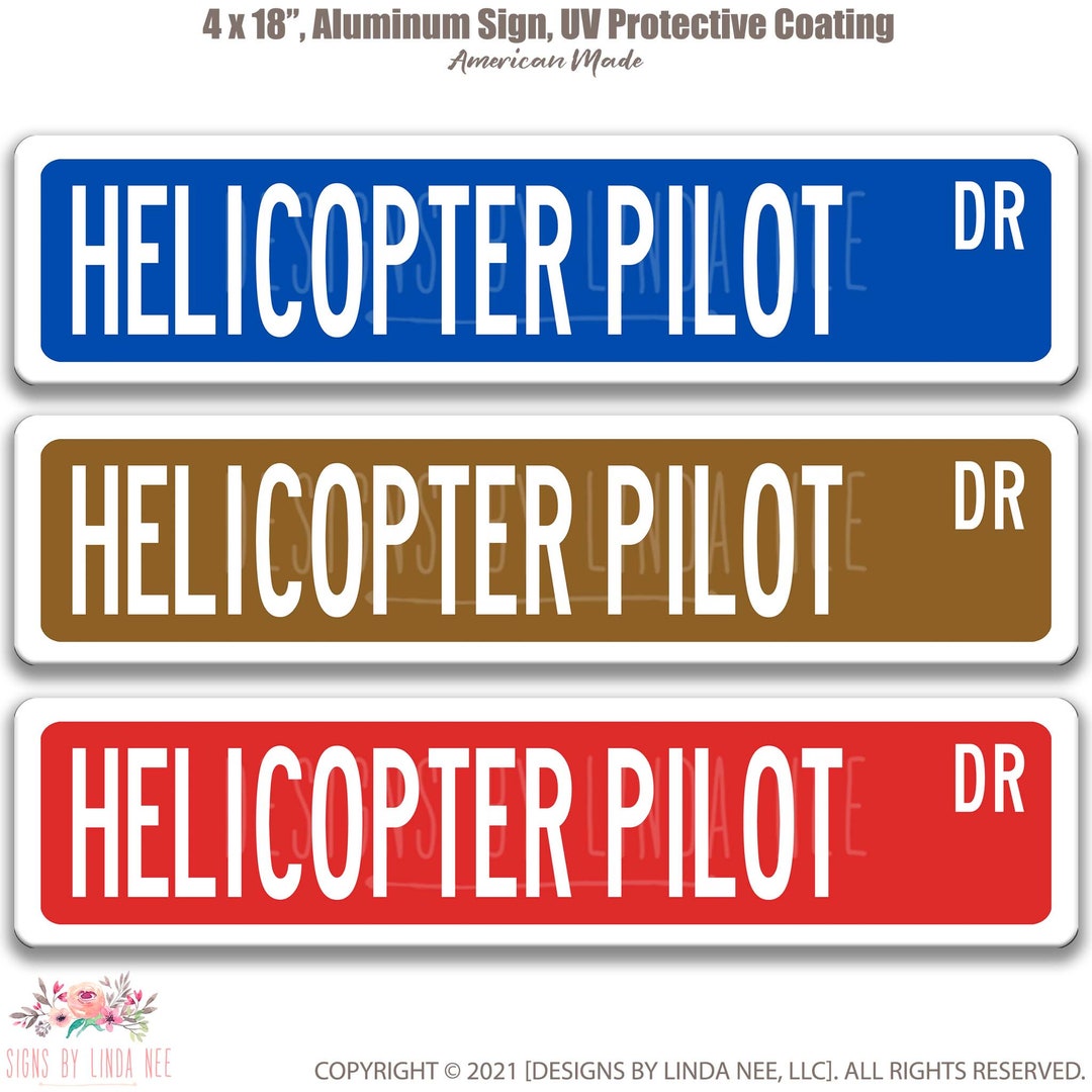Helicopter Pilot Sign, Helicopter Pilot Gift, Helicopter Pilot Decor ...