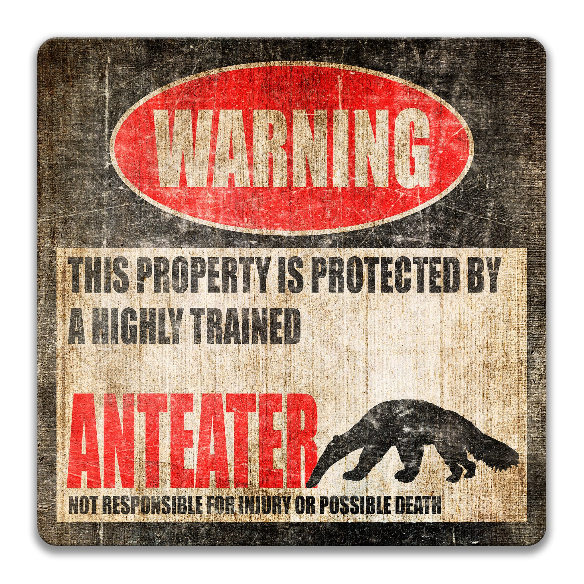Funny Anteater Warning Sign, Anteater Decor, Anteater Sign, Aardvark ...
