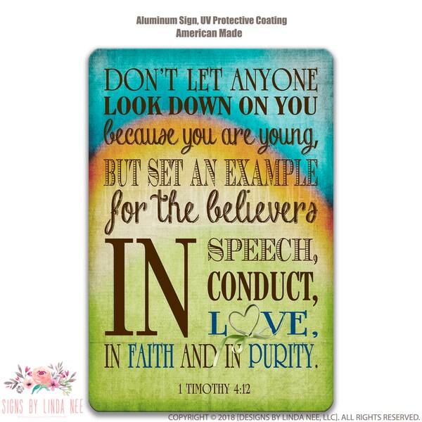 1 Timothy 4 12 - Etsy