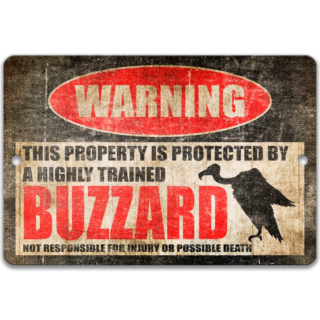 Buzzard Warning Sign, Vulture, Bird of Prey, Carrion Scavenger ...