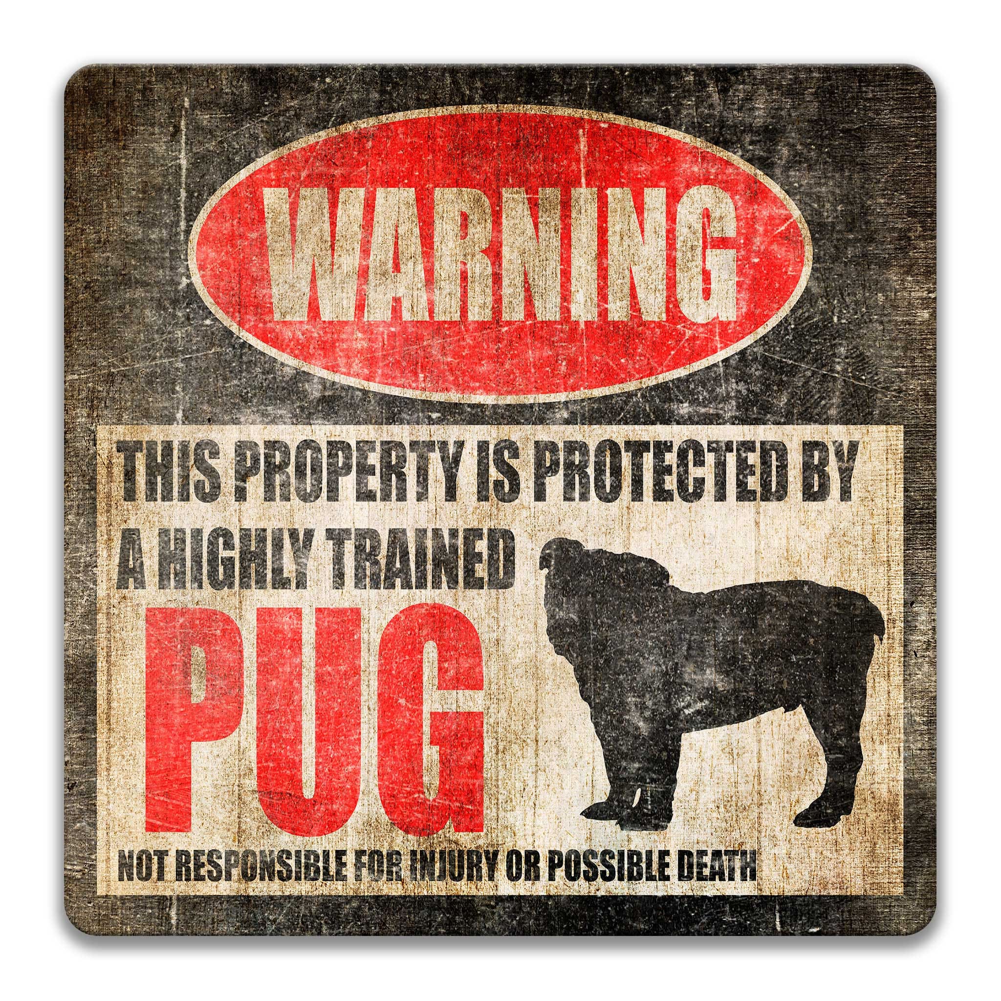 Funny Pug Sign Pug Dog Sign Dog Warning Sign Dog Mom Gift Dog - Etsy