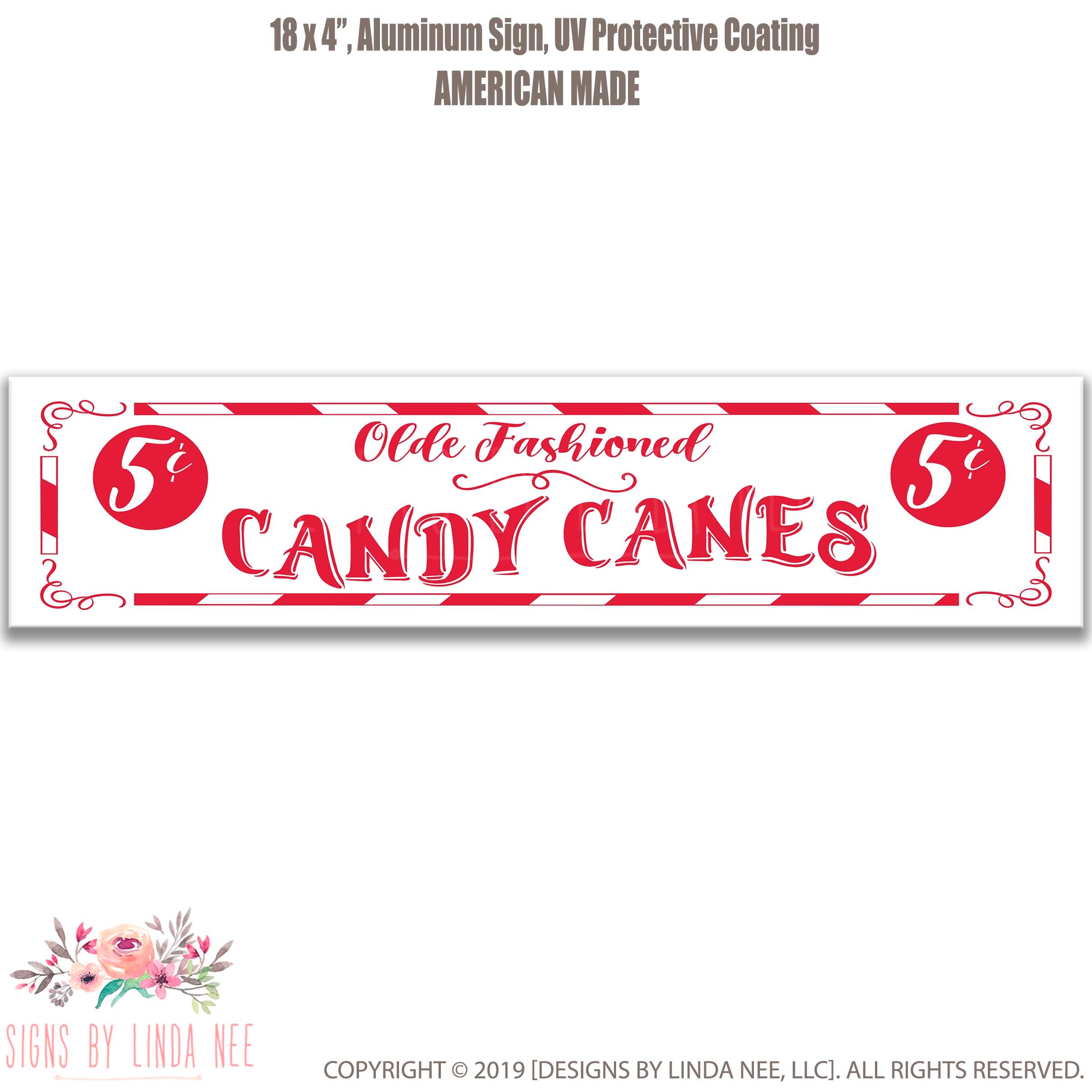 Olde Fashioned Candy Canes Sign Candy Cane Decor Street Sign | Etsy