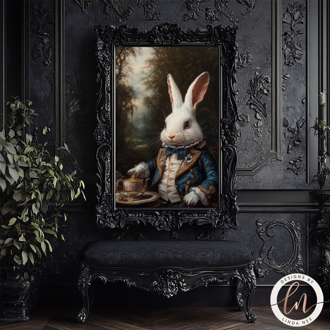 Alice in Wonderland Tea Party Wall Decor, White Rabbit Victorian ...