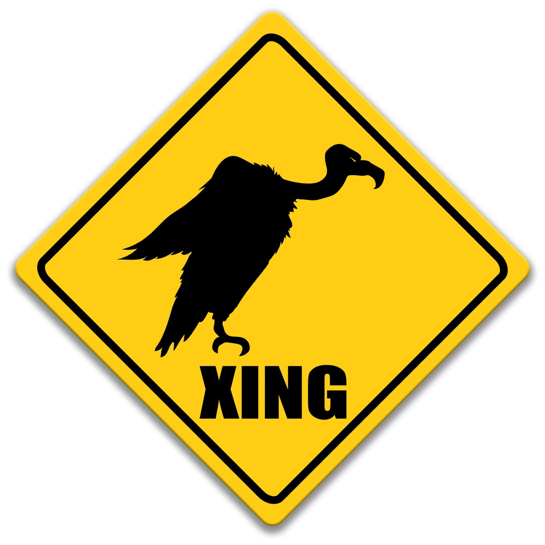 Vulture Crossing Sign, Vulture Xing Sign, Vulture Decor, Vulture Sign ...