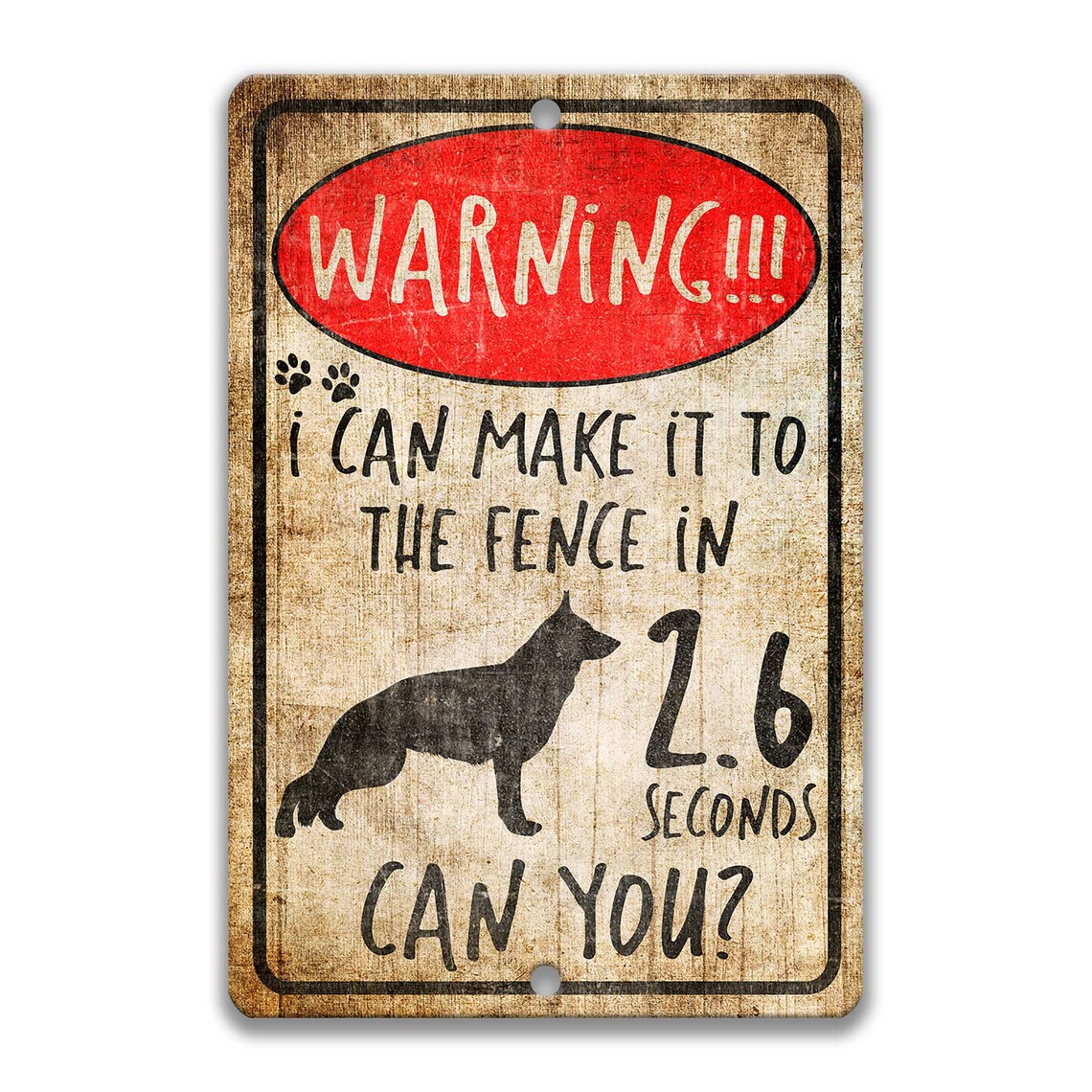 Funny German Shepherd Dog Sign Dog Warning Sign Beware of Dog Sign Yard ...
