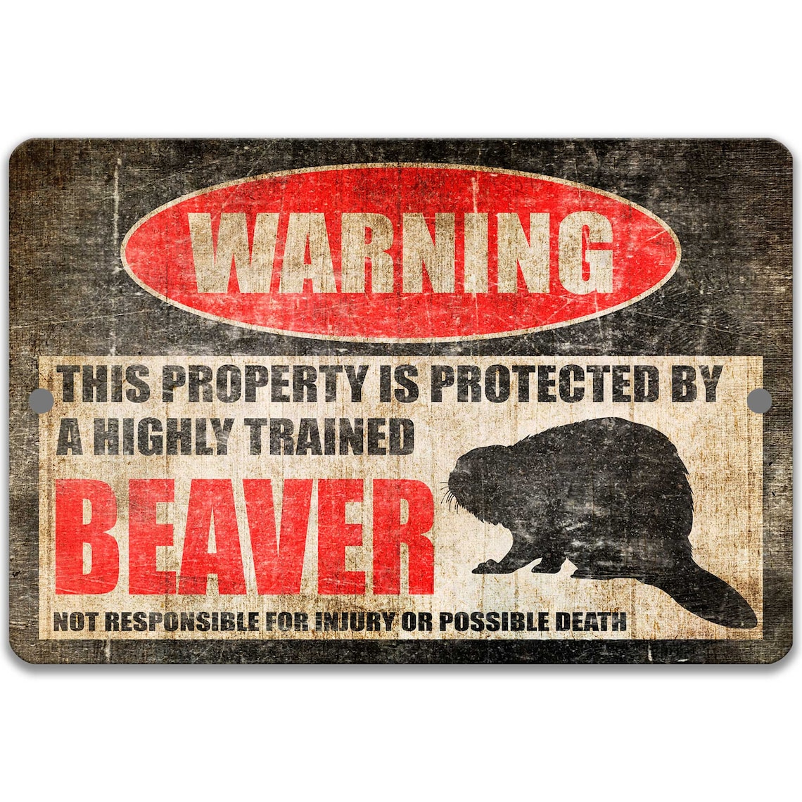Funny Beaver Warning Sign Beaver Decor Campsite Sign - Etsy