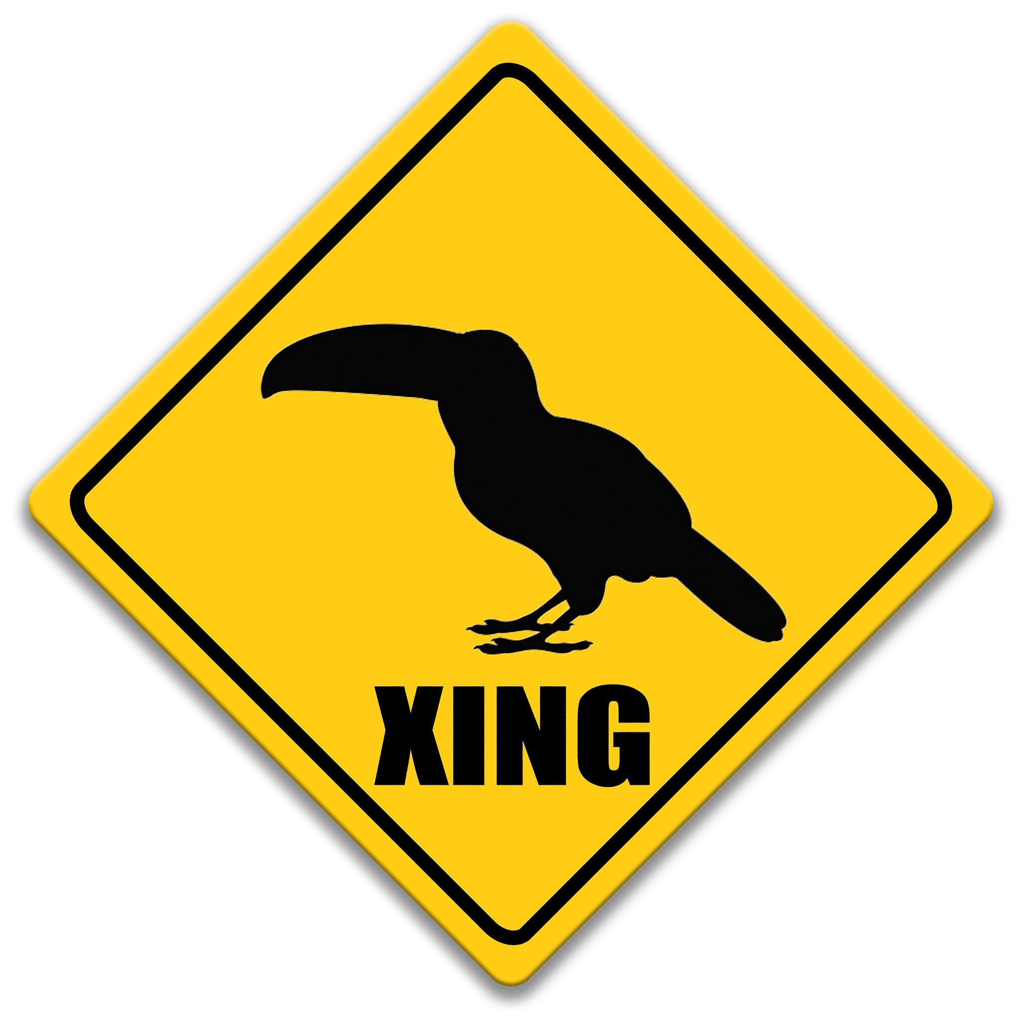 Toucan Crossing Sign, Parrot Decor, Toucan Metal Sign, Cute Toucan Gift ...